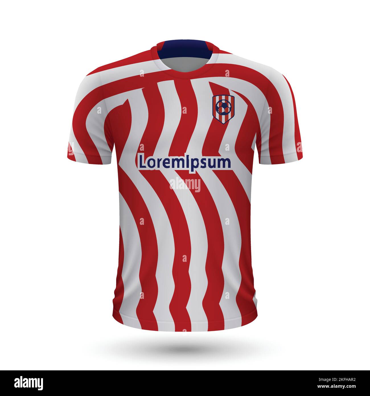 Realistic soccer shirt Atletico Madrid, jersey template for football ...