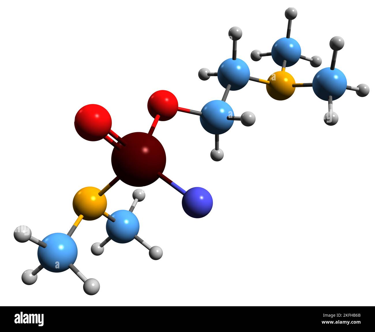 3D image of nerve agent GV skeletal formula - molecular chemical ... 3D image of nerve agent GV skeletal formula - molecular chemical ...