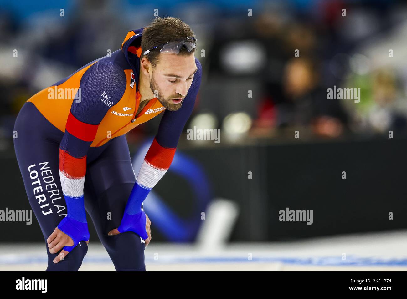HERENVEEN - Kjeld Nuis (NED) reacts after the men's 1,000 meters during ...