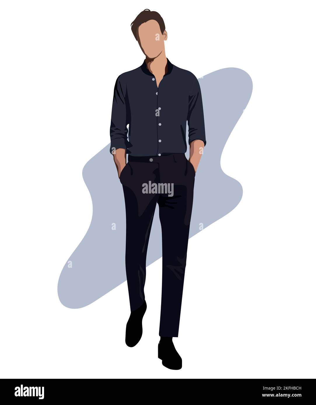 Stylish male businessman in a business suit on an interesting ...