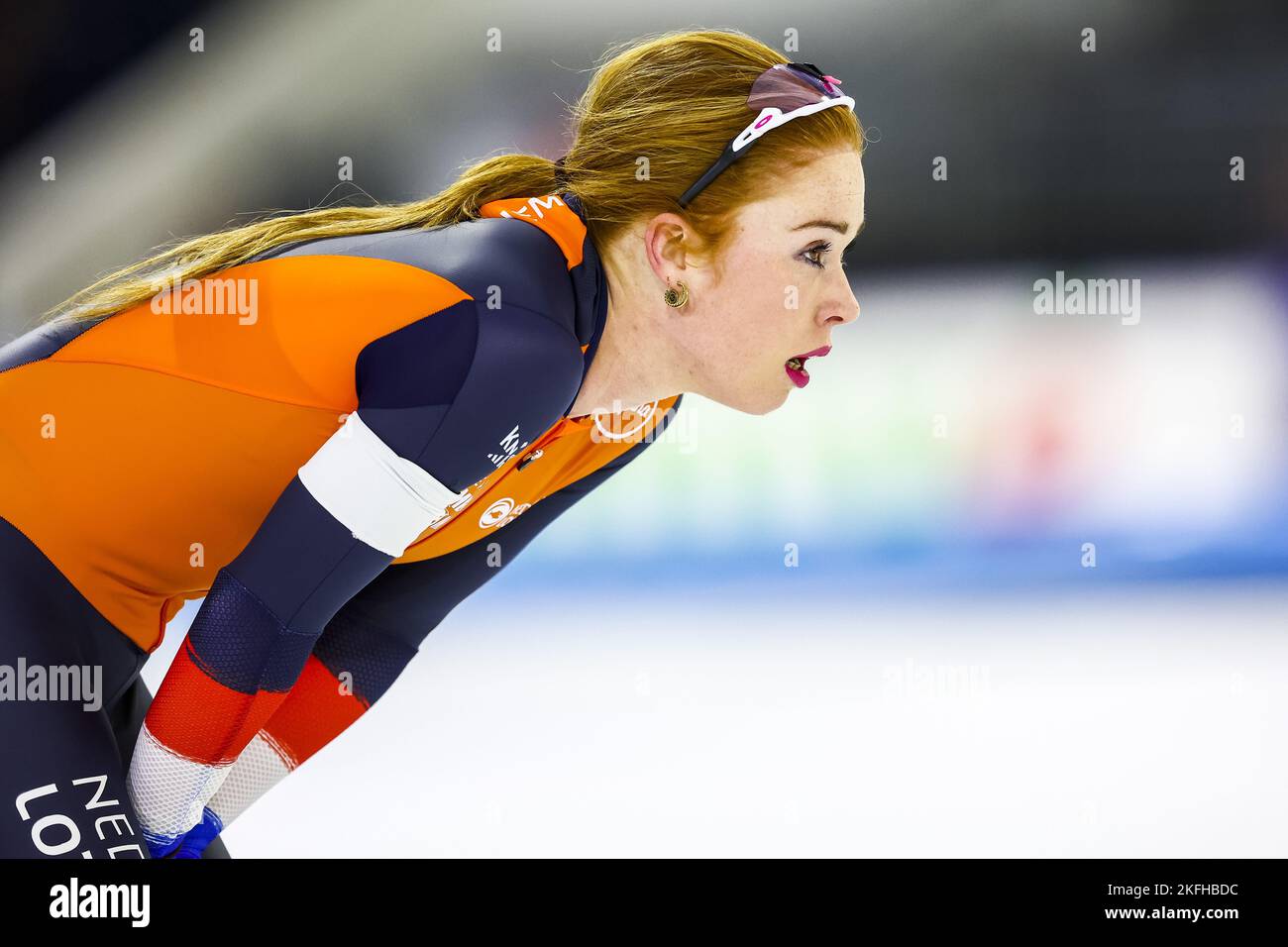 HERENVEEN - Antoinette Rijpma - de Jong (NED) reacts after the 1,000 ...