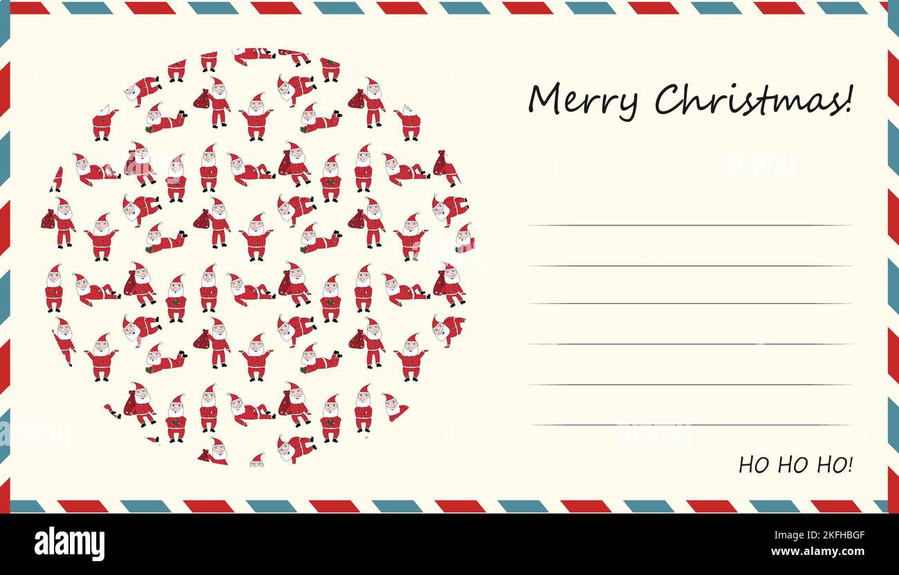 Merry Christmas mail greeting card Stock Photo - Alamy