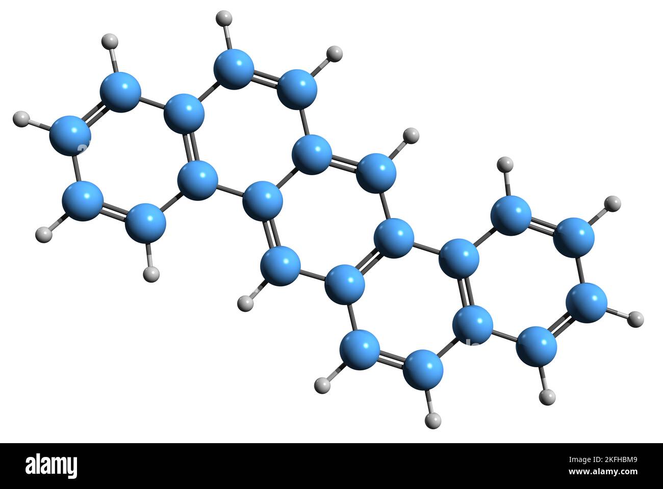 3D image of Dibenzanthracene skeletal formula - molecular chemical ...
