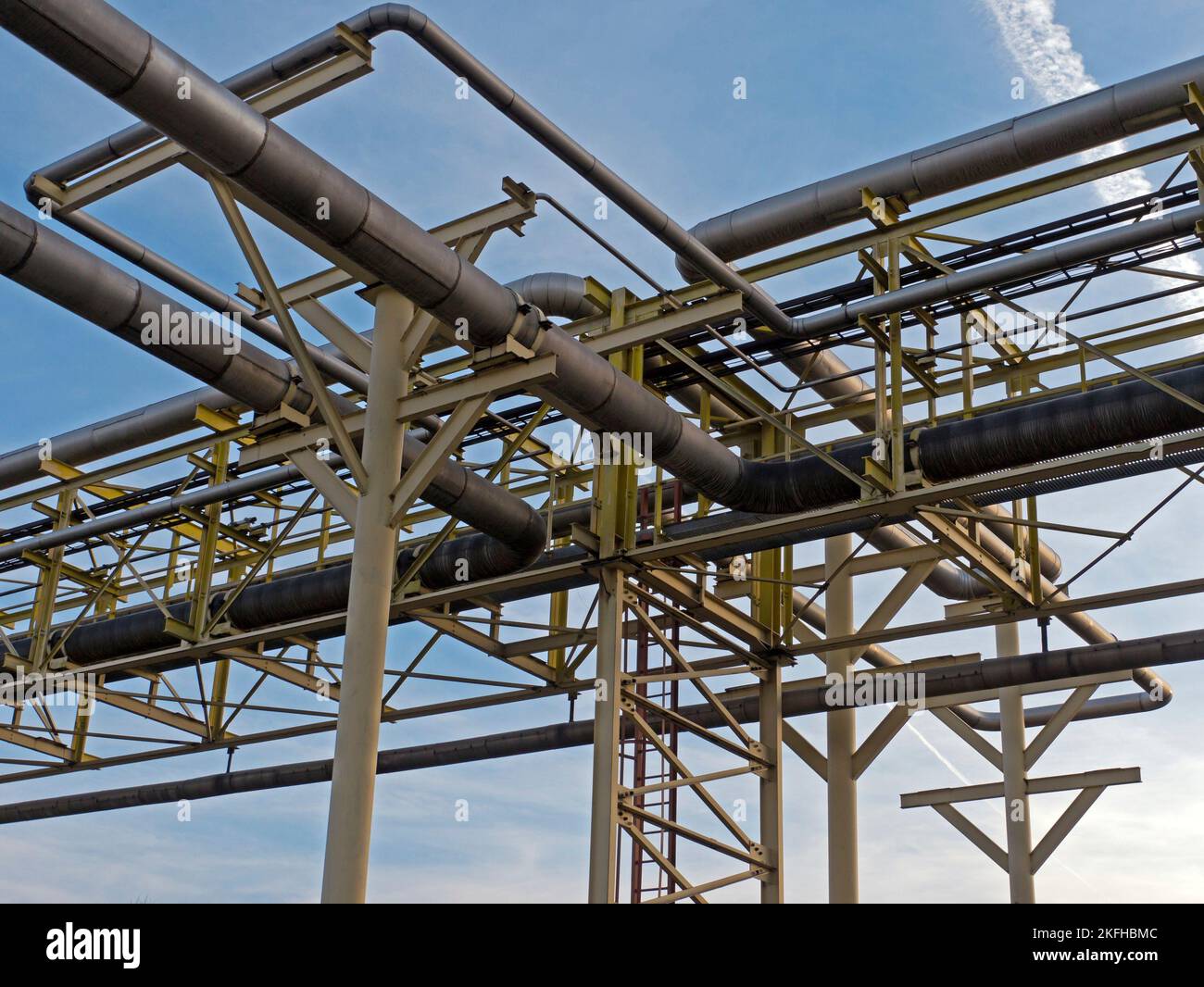 Industry pipes and tubes in industrial complex and Czech factory Stock ...