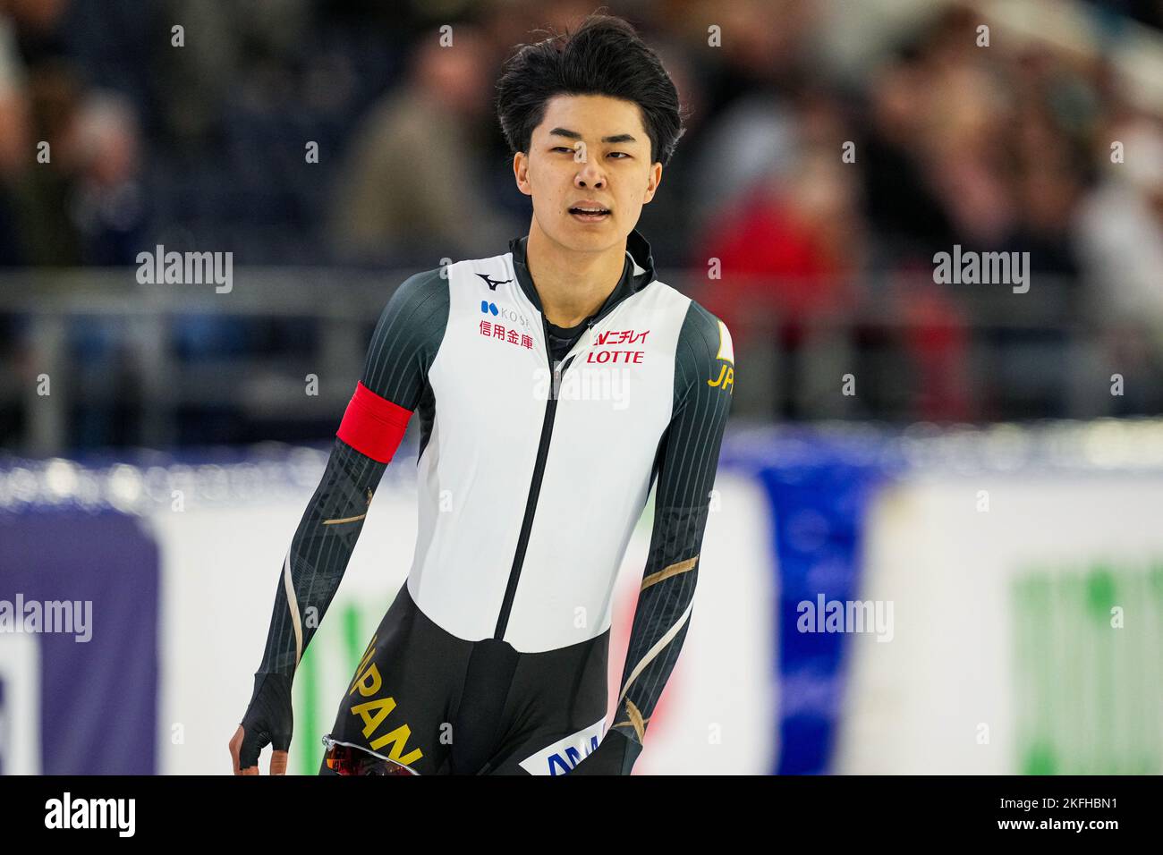 HEERENVEEN, NETHERLANDS - NOVEMBER 18: Kazuya Yamada of Japan competing ...