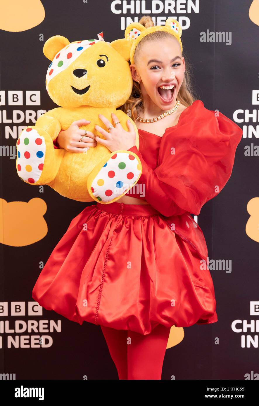 Freya Skye at the BBC Children In Need telethon at BBC Studios in Salford. Picture date: Friday ...