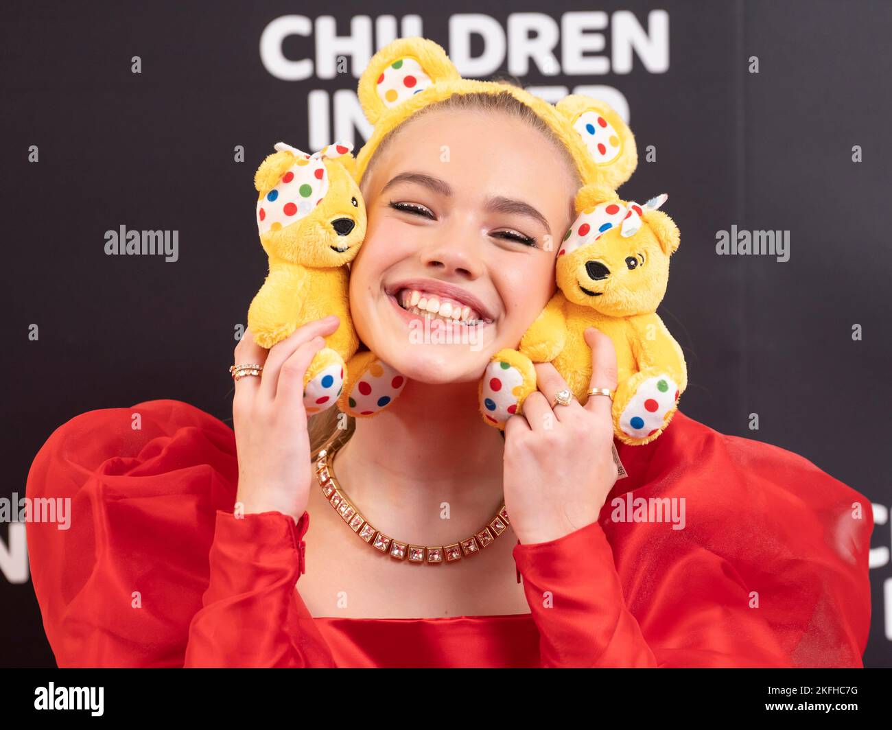 Freya Skye at the BBC Children In Need telethon at BBC Studios in ...