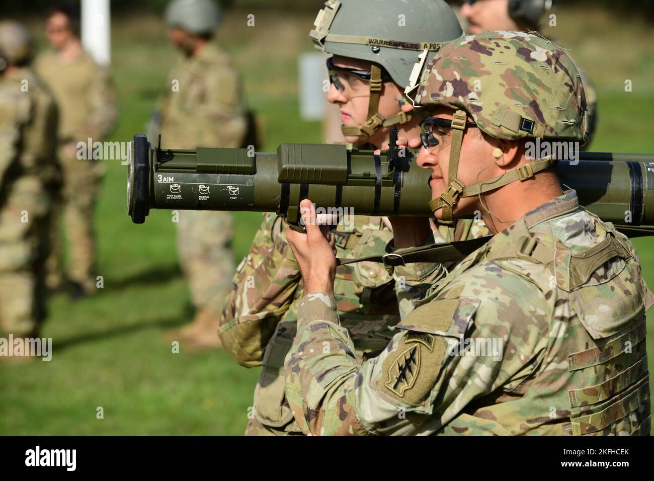 U.S. Soldiers assigned to 10th Special Forces Group train on the M136 ...