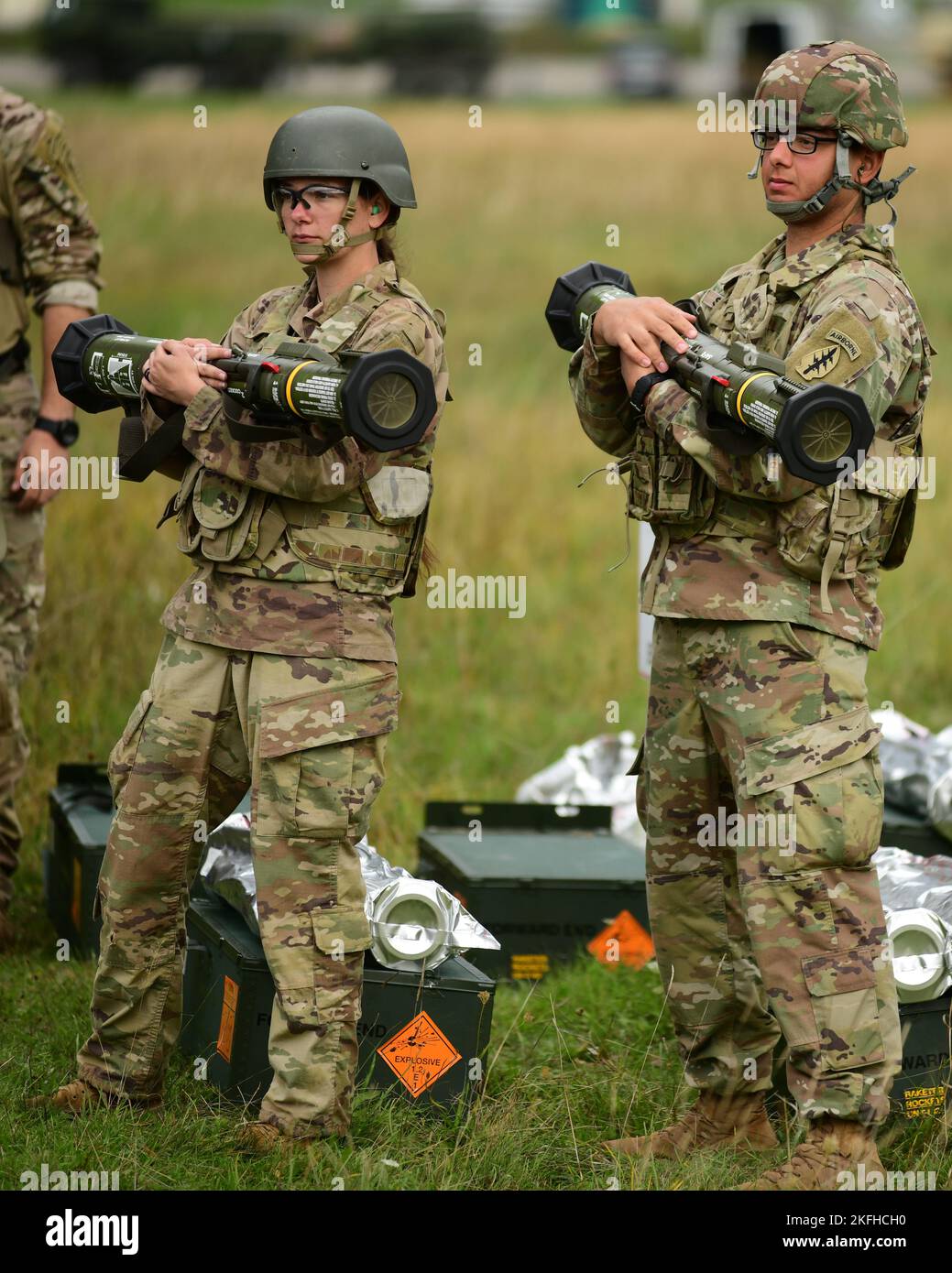 U.S. Soldiers assigned to 10th Special Forces Group train on the M136 ...