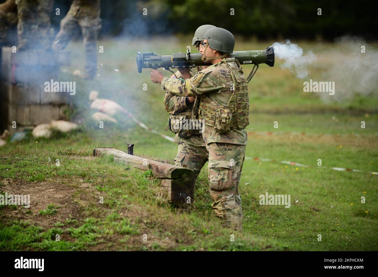 U.S. Soldiers assigned to 10th Special Forces Group train on the M136 ...