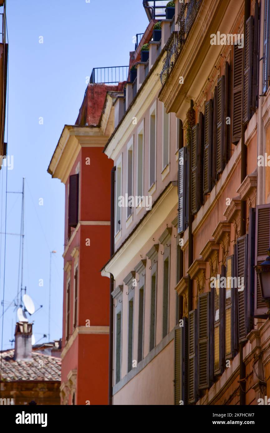 A vertical shot of the architecture of buildings in Rome, italy Stock ...