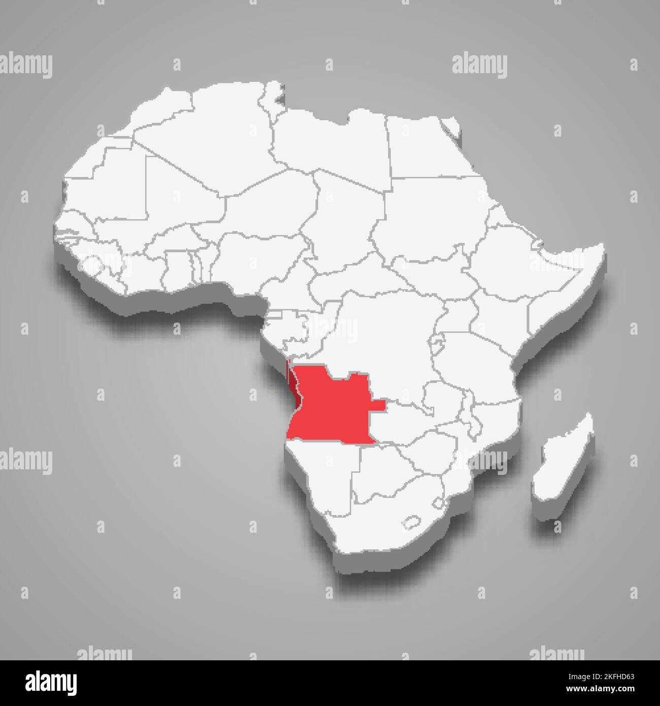 Isometric 3d angola map hi-res stock photography and images - Alamy