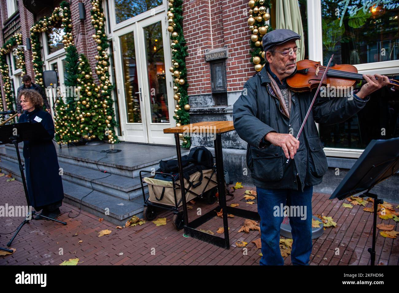 Sad Man Playing Violin