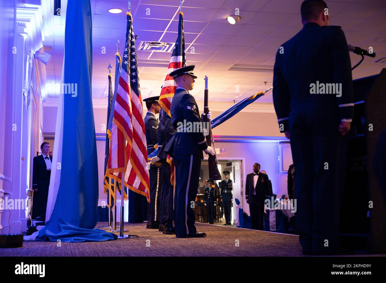 U.S. Air Force Honor Guard Airmen assigned to the 20th Fighter Wing ...