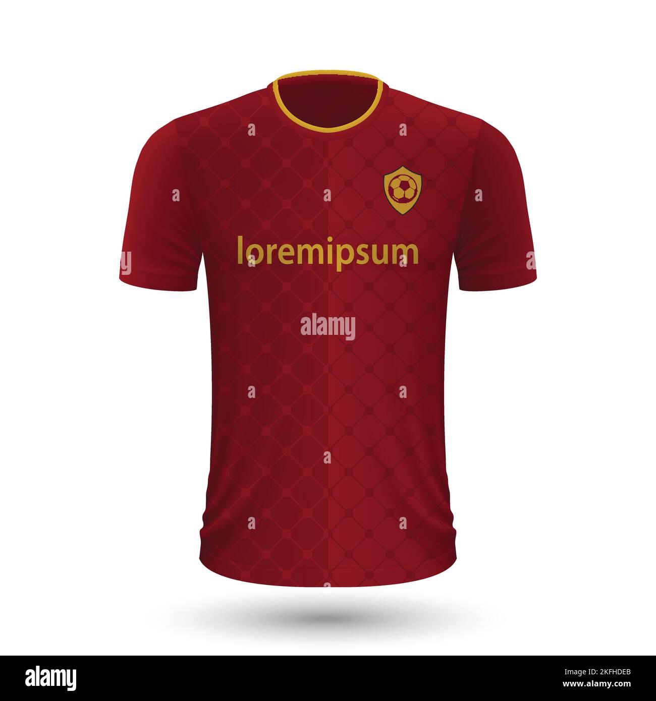 Realistic soccer shirt Roma, jersey template for football kit 2022 ...
