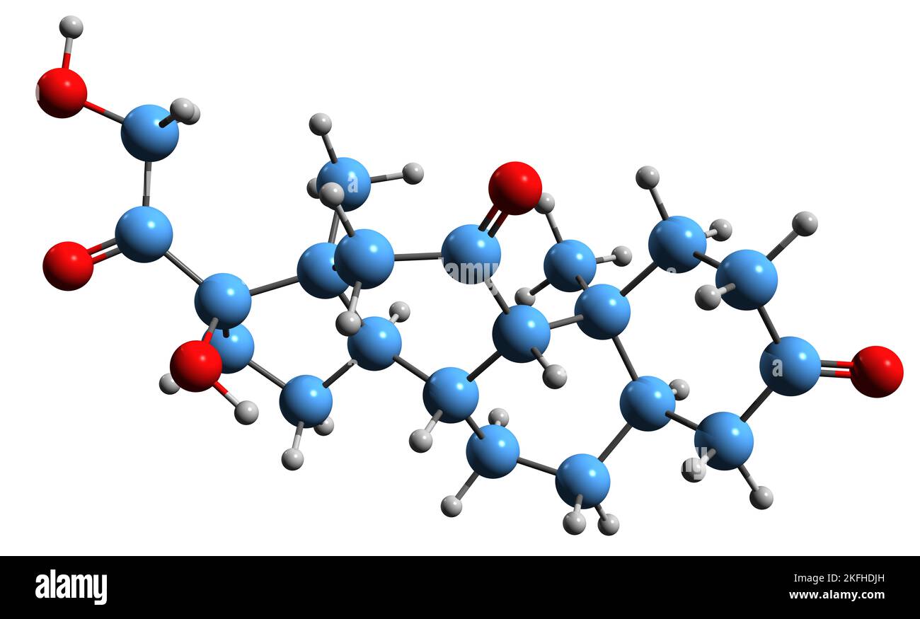 3d Image Of Dihydrocortisone Skeletal Formula Molecular Chemical