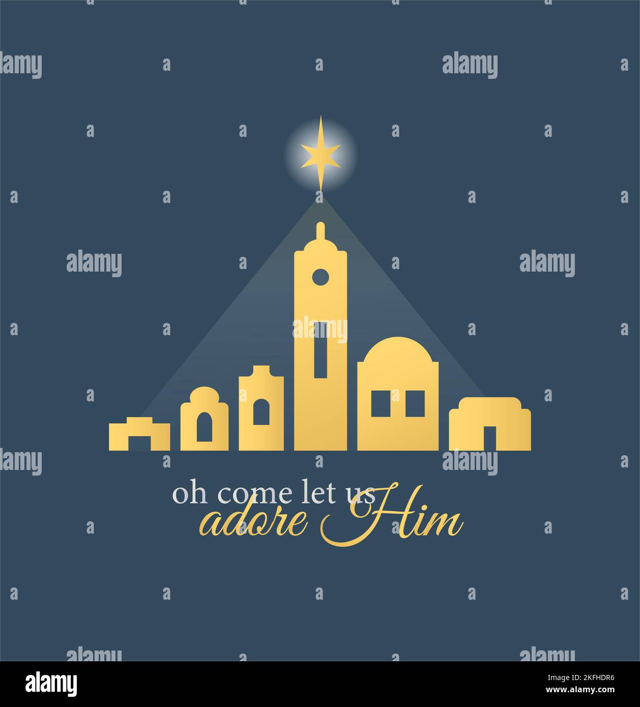Stock vector illustration Bethlehem Star minimalistic background. The ...
