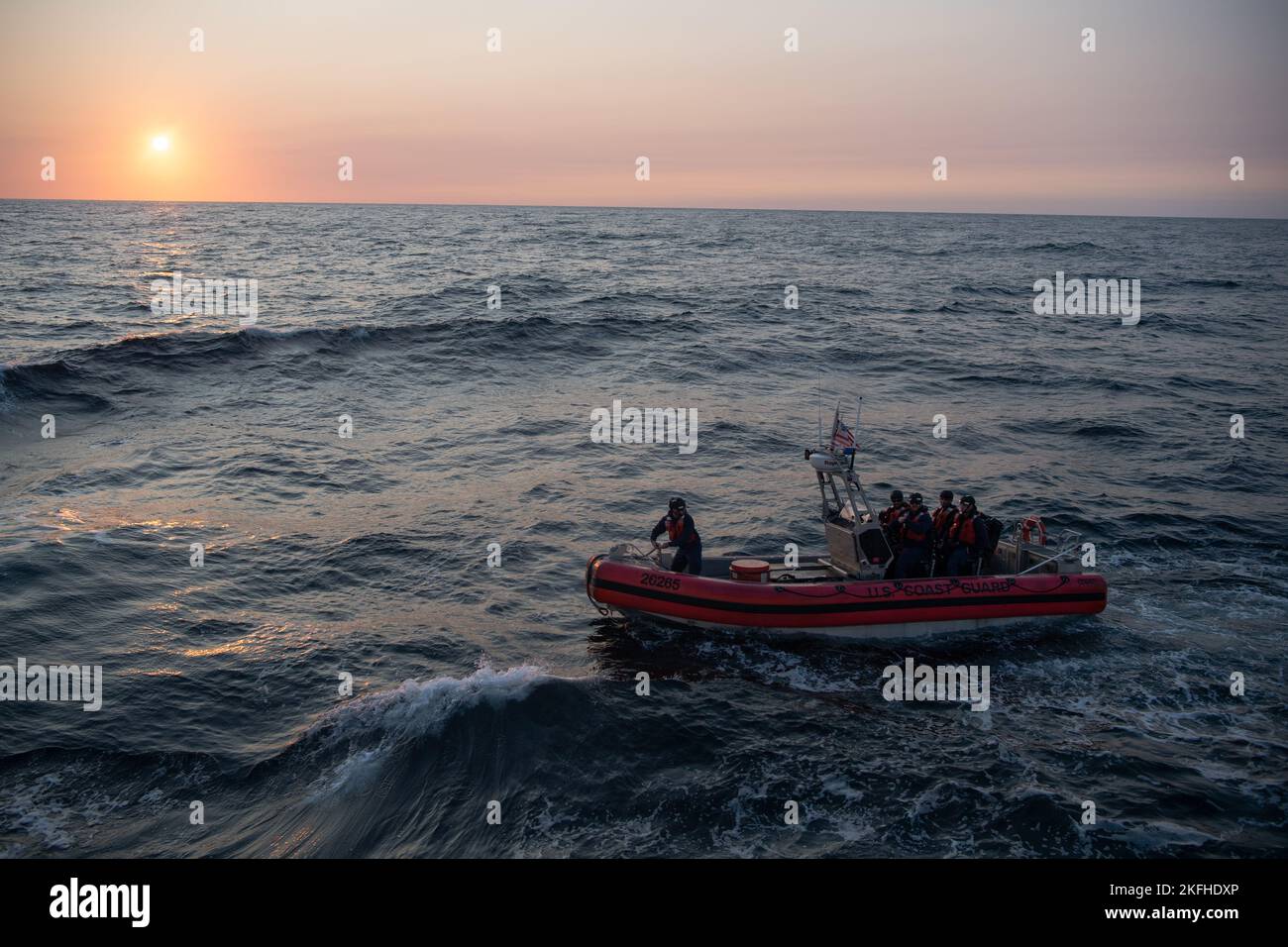 The boat crew of a 26-foot Over-the-Horizon small boat, attached to ...