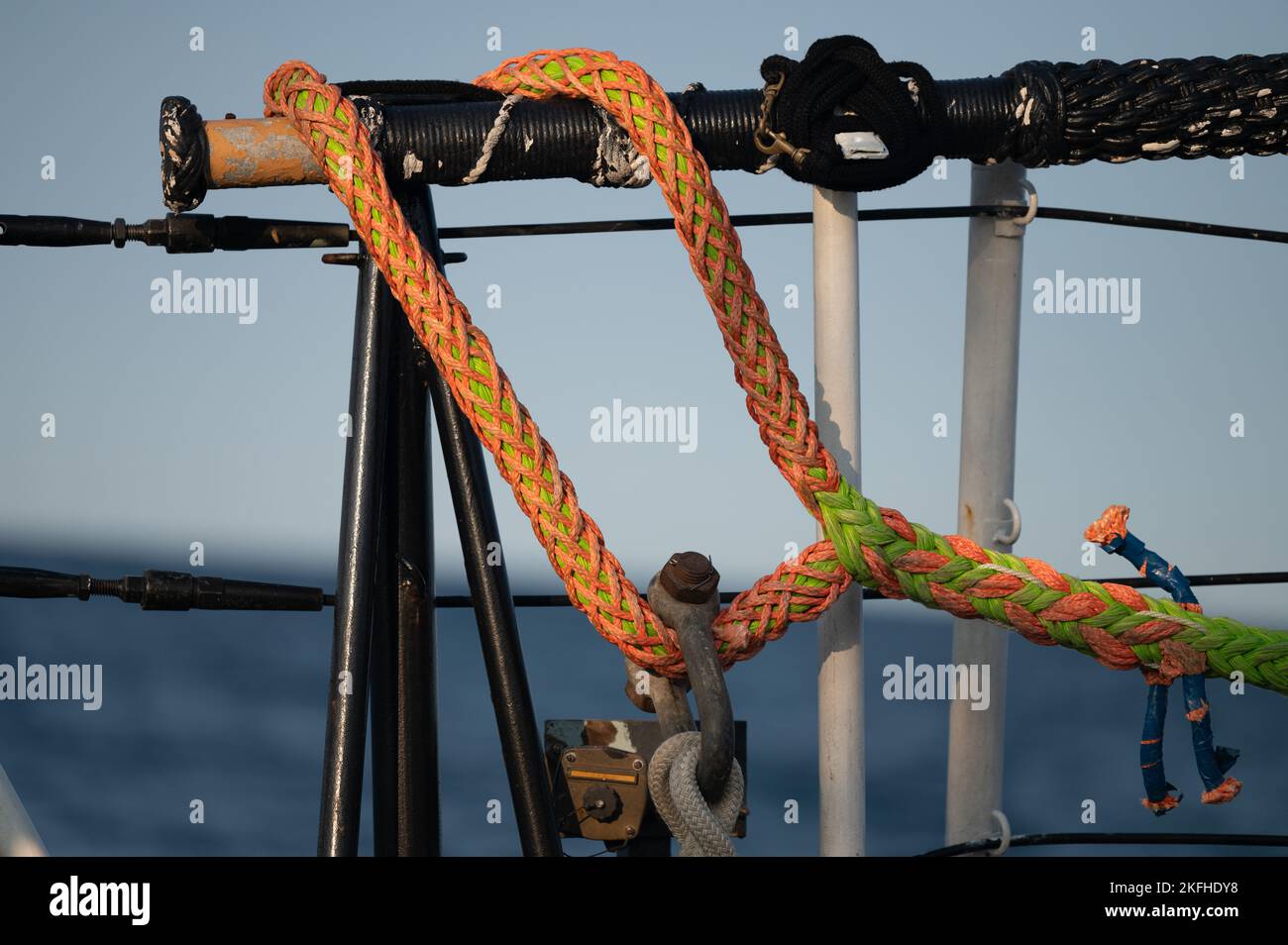 The eye of a pennant is seen prior to being sent over to a disabled ...