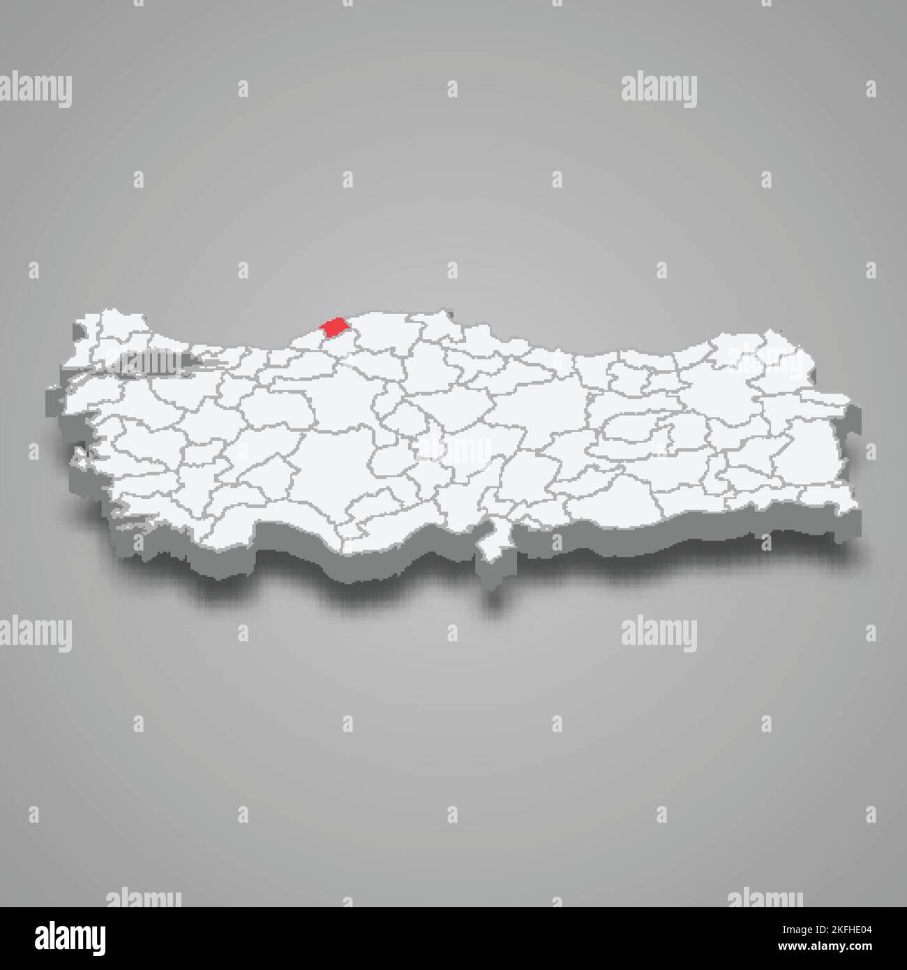 Bartin region location within Turkey 3d isometric map Stock Vector Image & Art - Alamy
