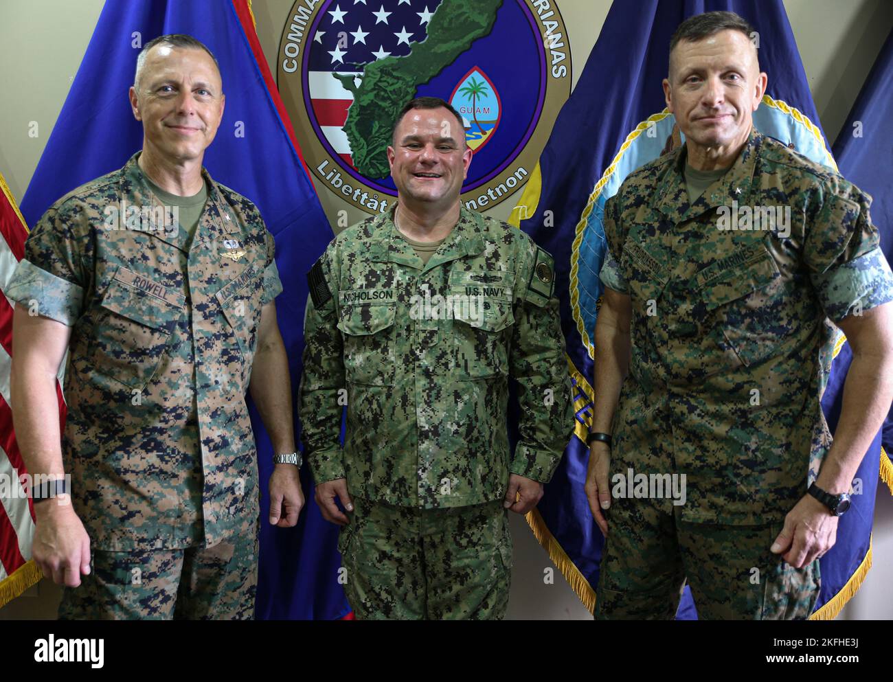 U.S. Navy Rear Adm. Benjamin Nicholson, Joint Region Marianas commander ...