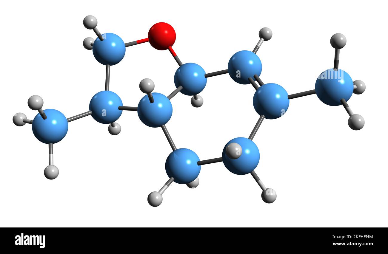 3D image of Dill ether skeletal formula - molecular chemical structure ...