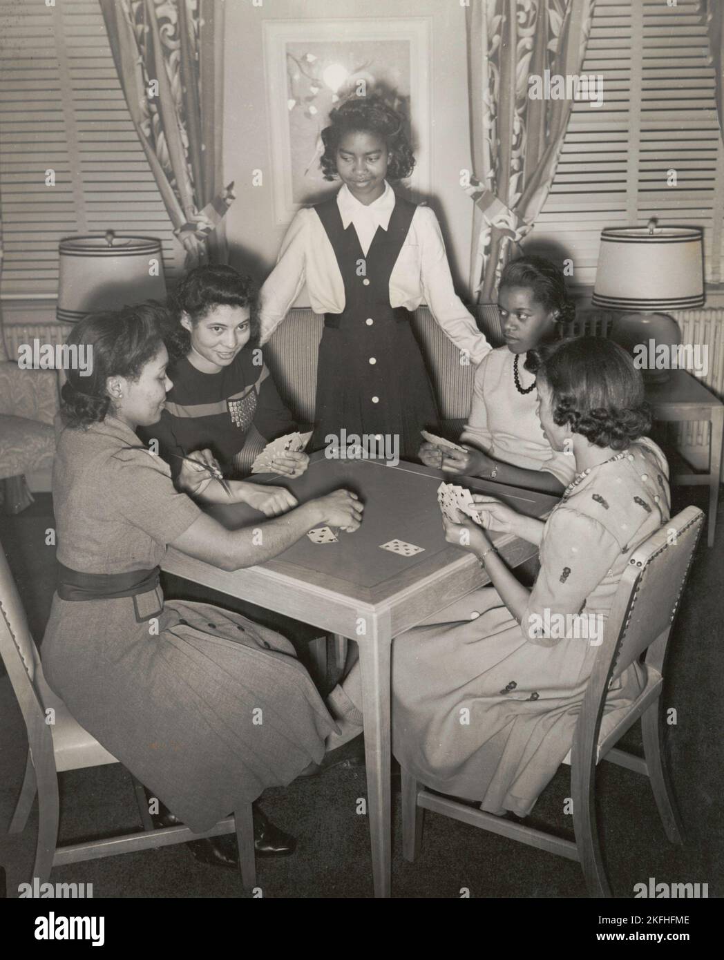 Government hotel for Negro women war workers; A group of young war ...