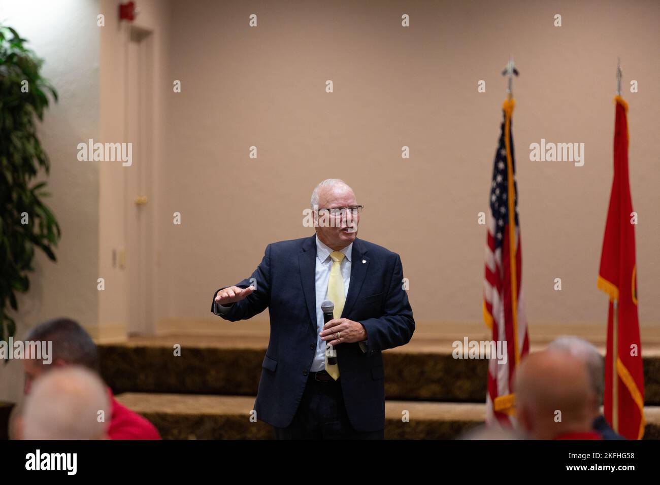 Retired Sgt. Maj. of the Army Jack Tilley speaking at the 44th annual ...