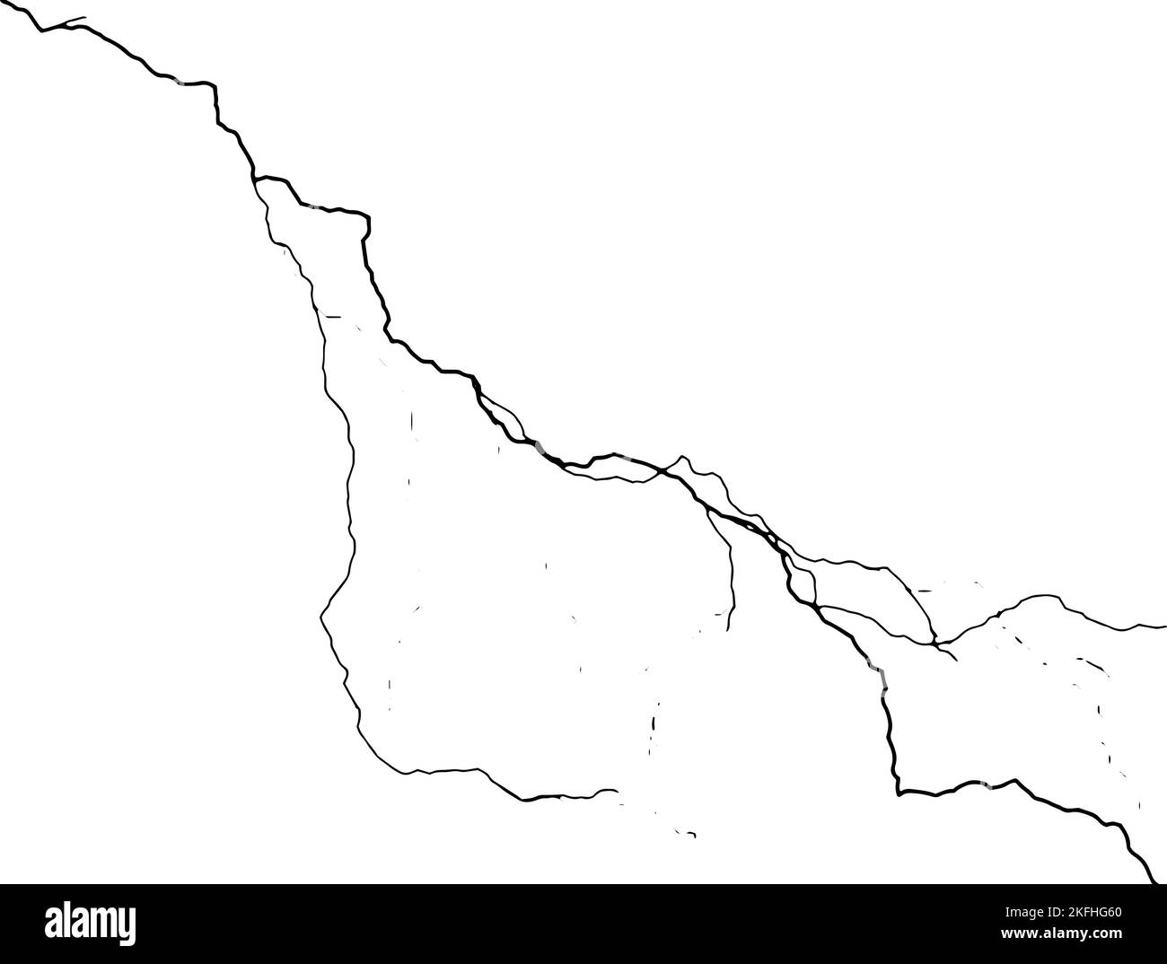 Rustic cracked vector texture with many cracks and scratches. Abstract ...