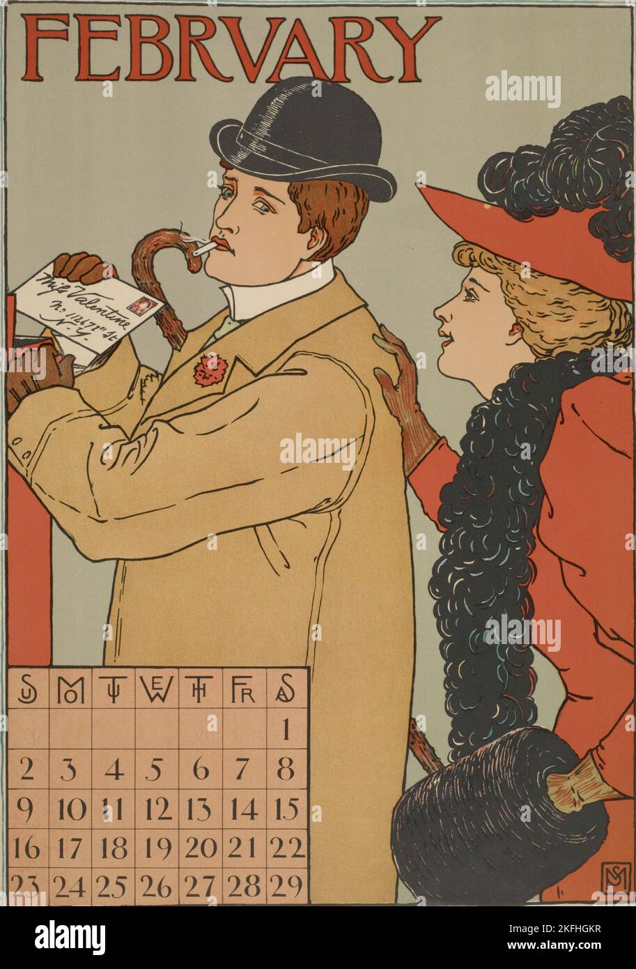 February, c1887 - 1922 Stock Photo - Alamy