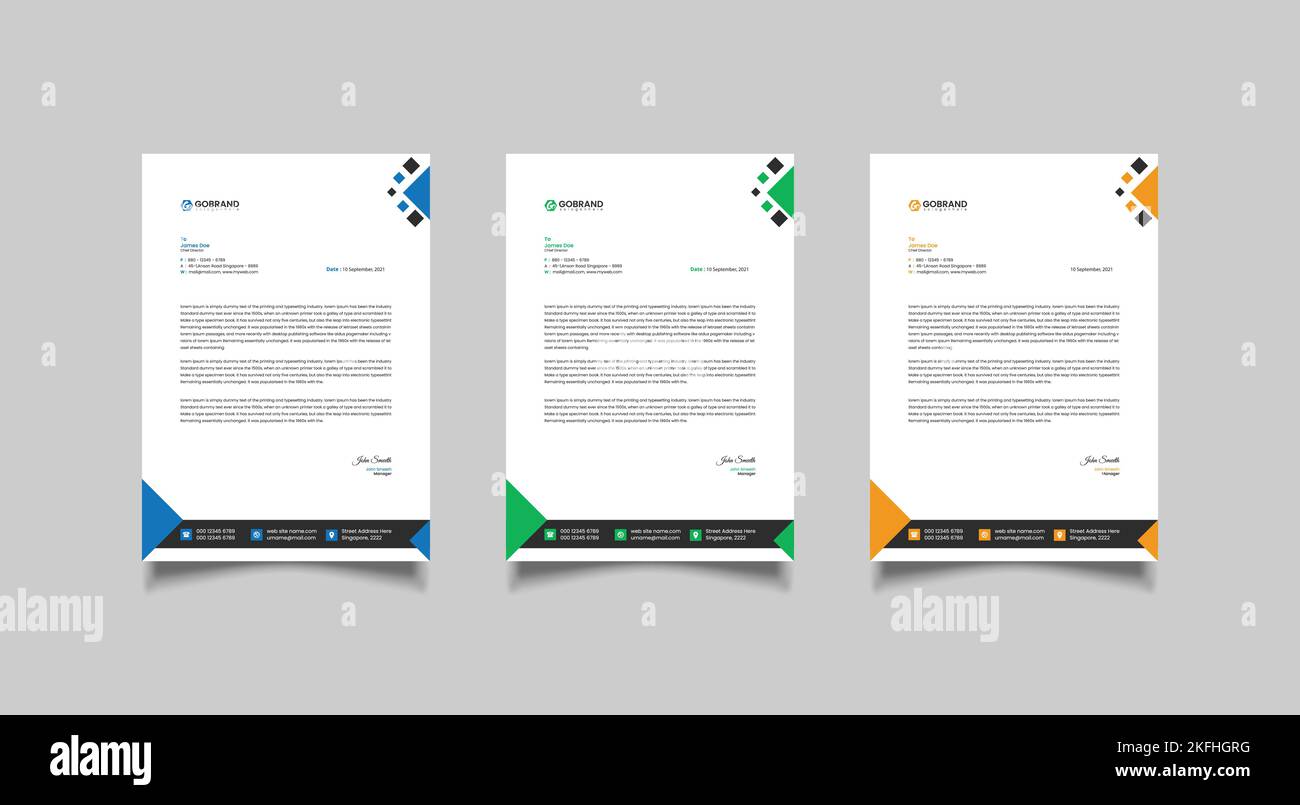 A pack of graphic letter templates isolated on gray background Stock ...