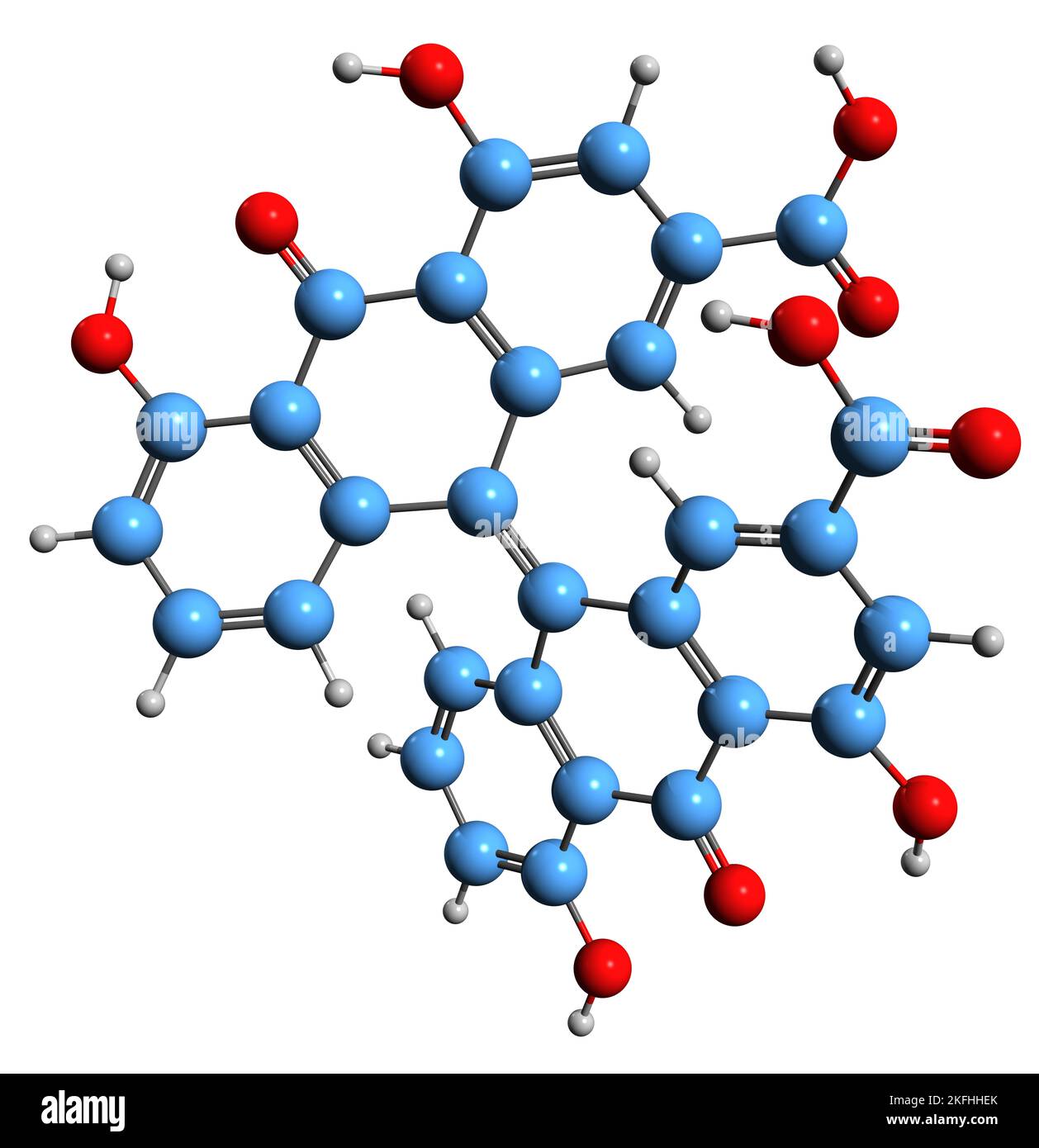 3D image of direin skeletal formula - molecular chemical structure of ...