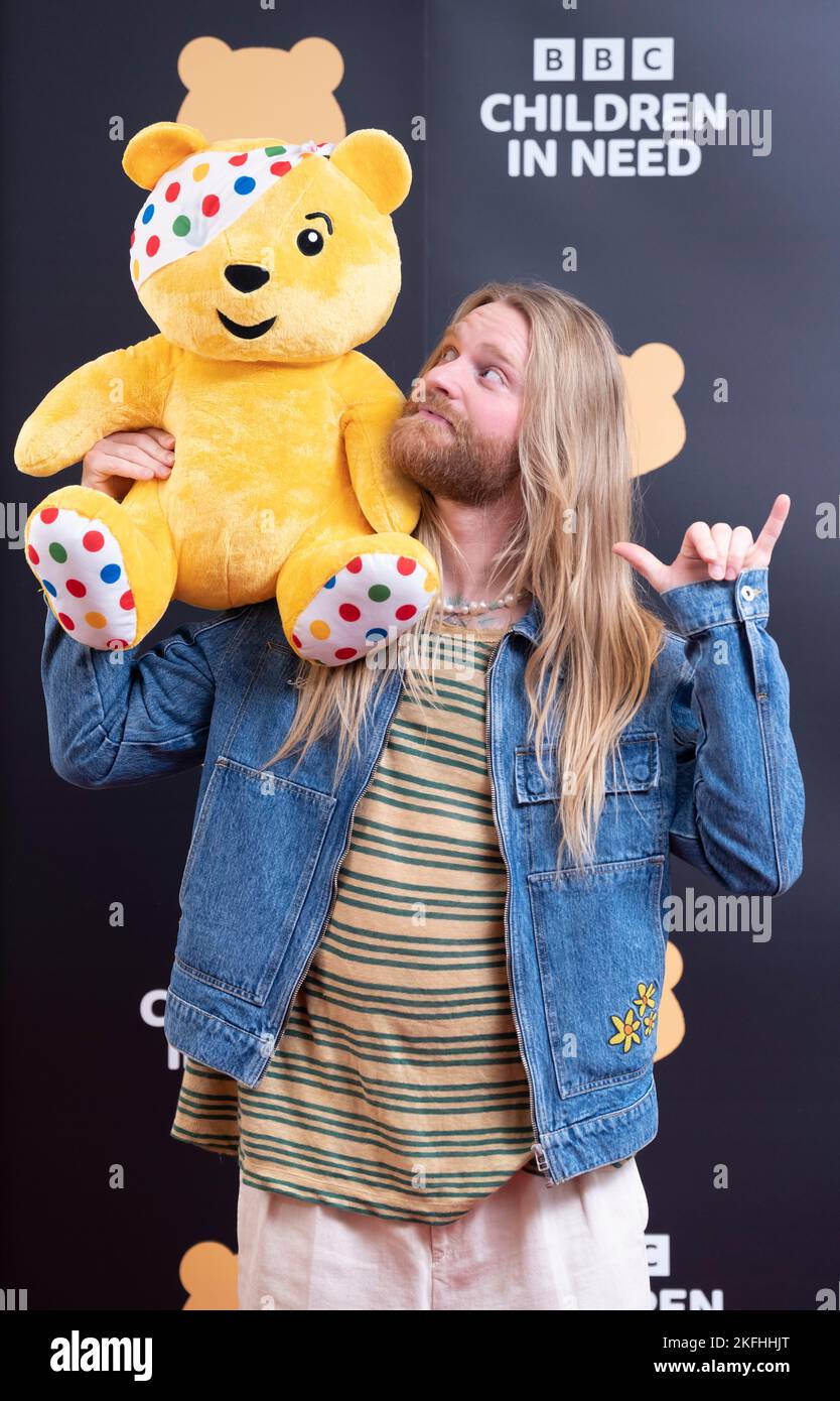 Sam Ryder at the BBC Children In Need telethon at BBC Studios in ...