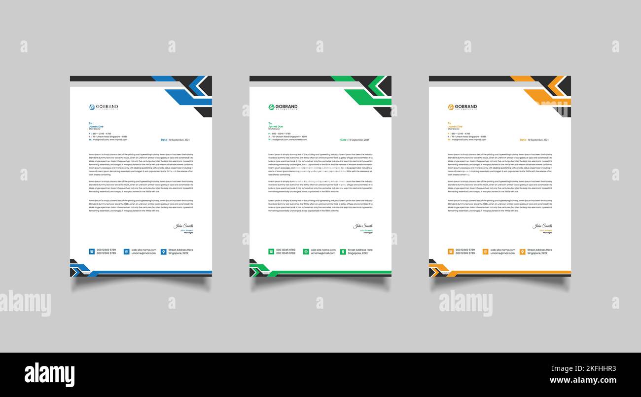A pack of graphic letter templates isolated on gray background Stock ...