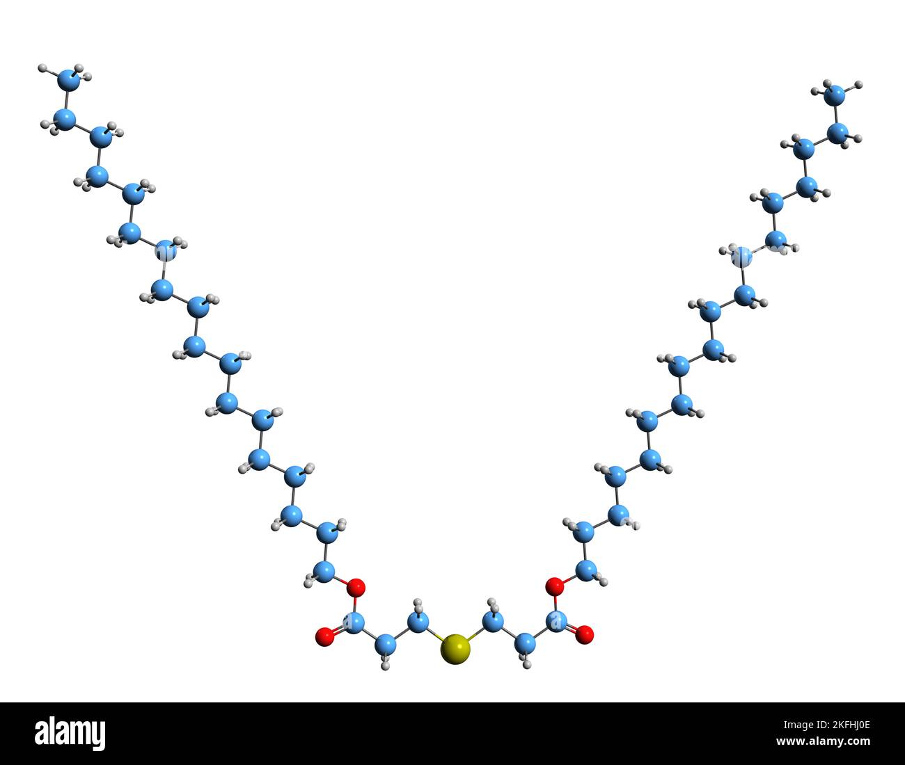 3D image of Distearyl thiodipropionate skeletal formula - molecular ...