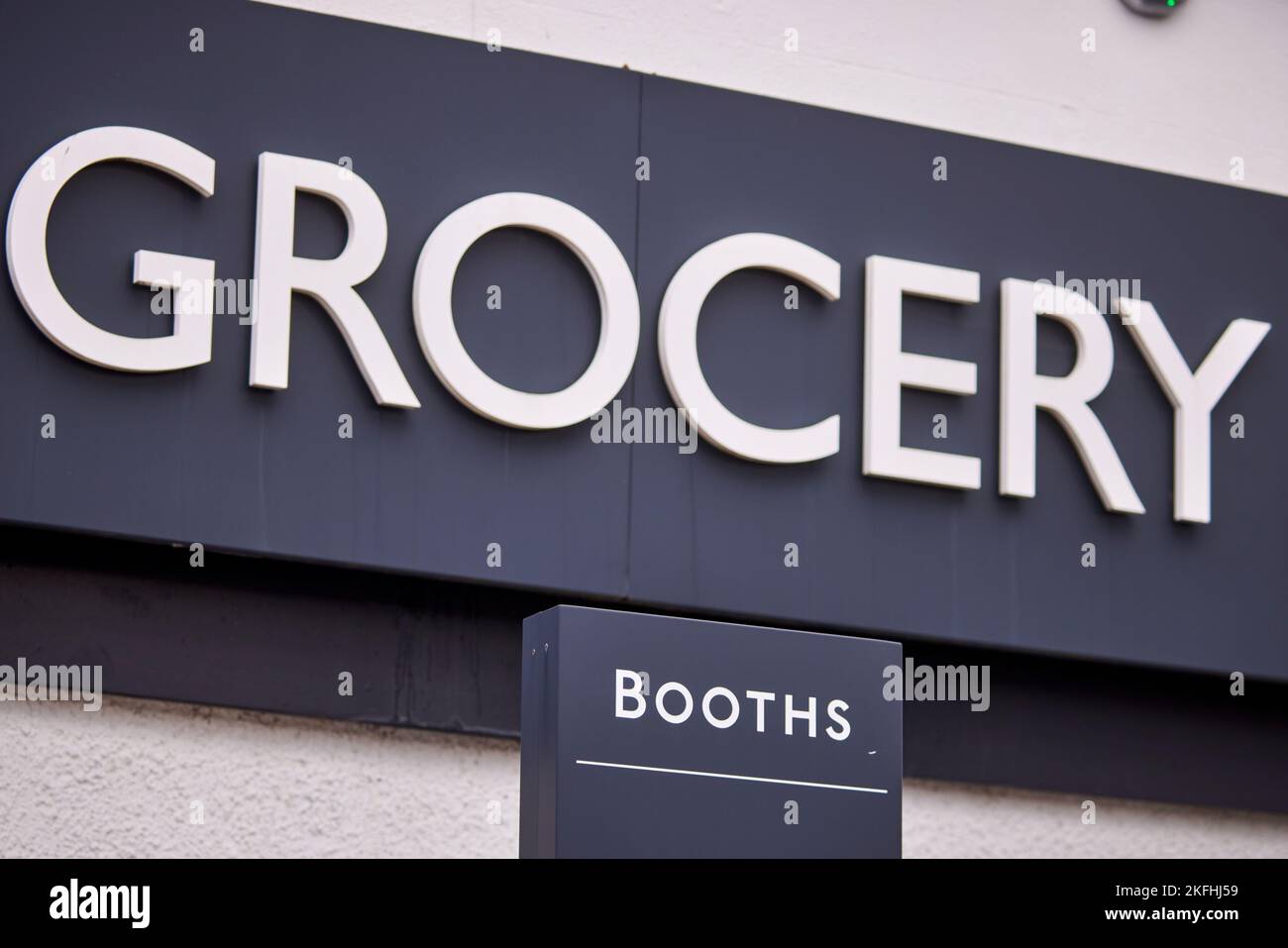 Upmarket supermarket Booths in Longridge market town Ribble Valley in ...