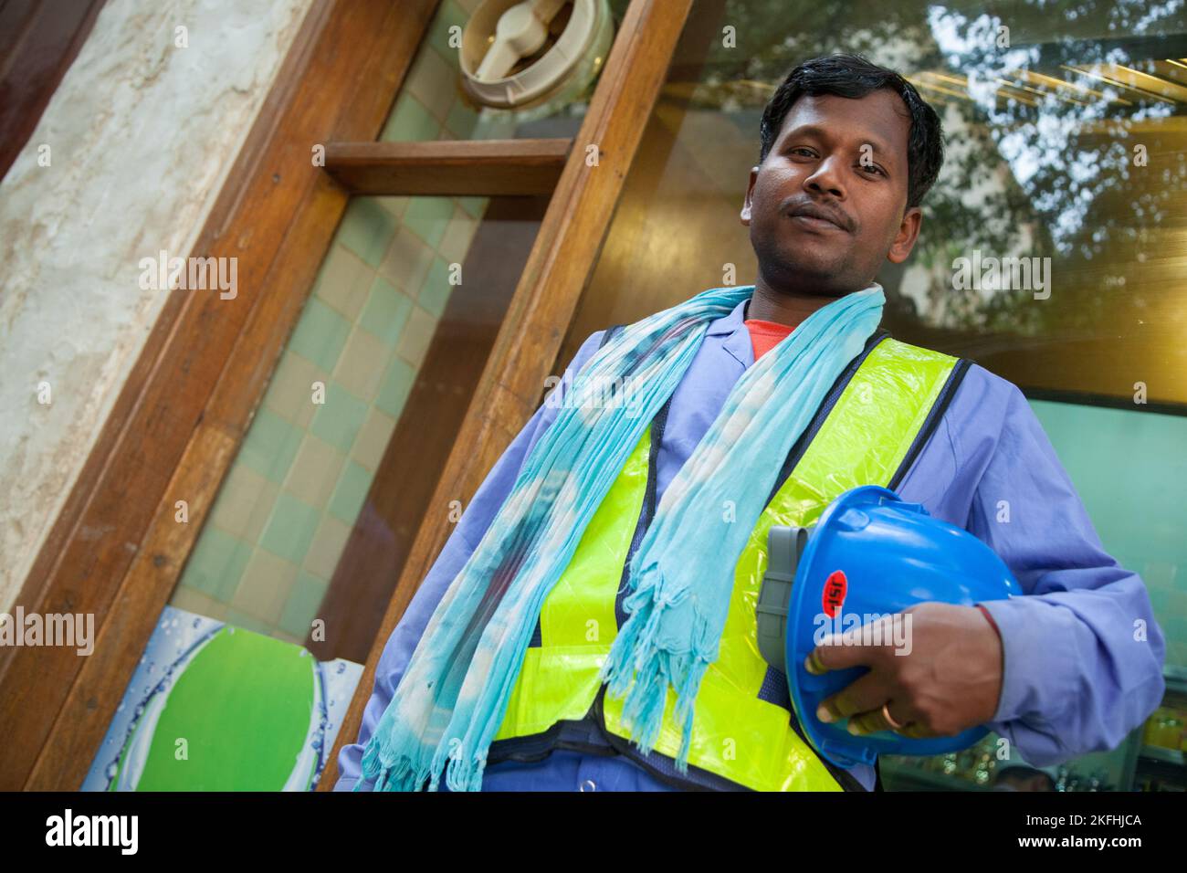 Doha, Qatar, December 18,2019 : Foreign construction workers on the ...