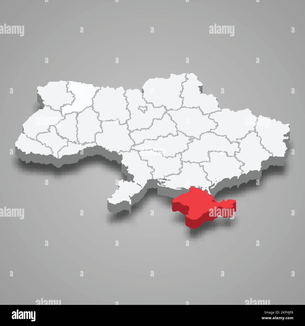 Crimea. Region location within Ukraine 3d isometric map Stock Vector Image & Art - Alamy