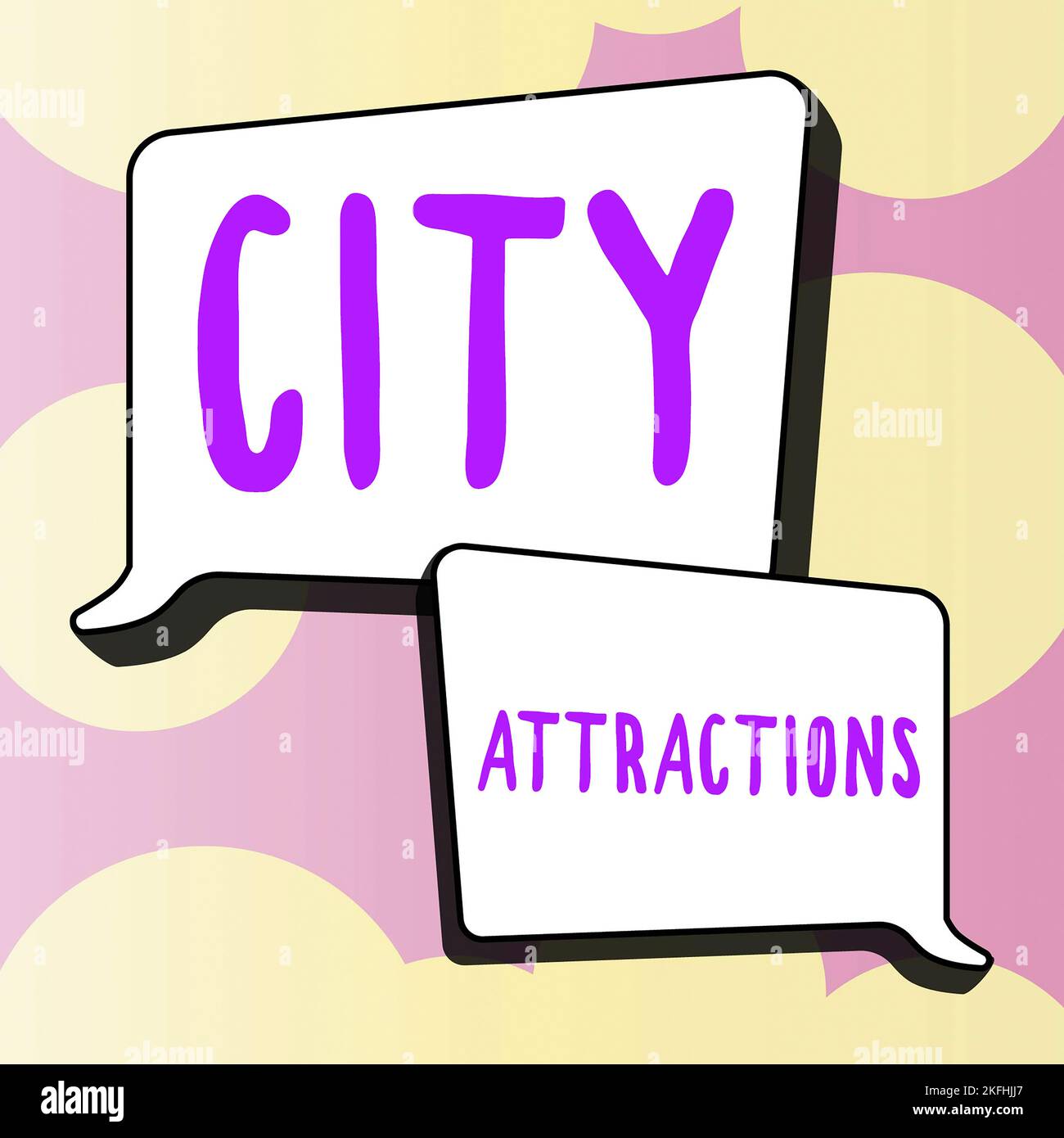 Text caption presenting City Attractions, Conceptual photo place that ...