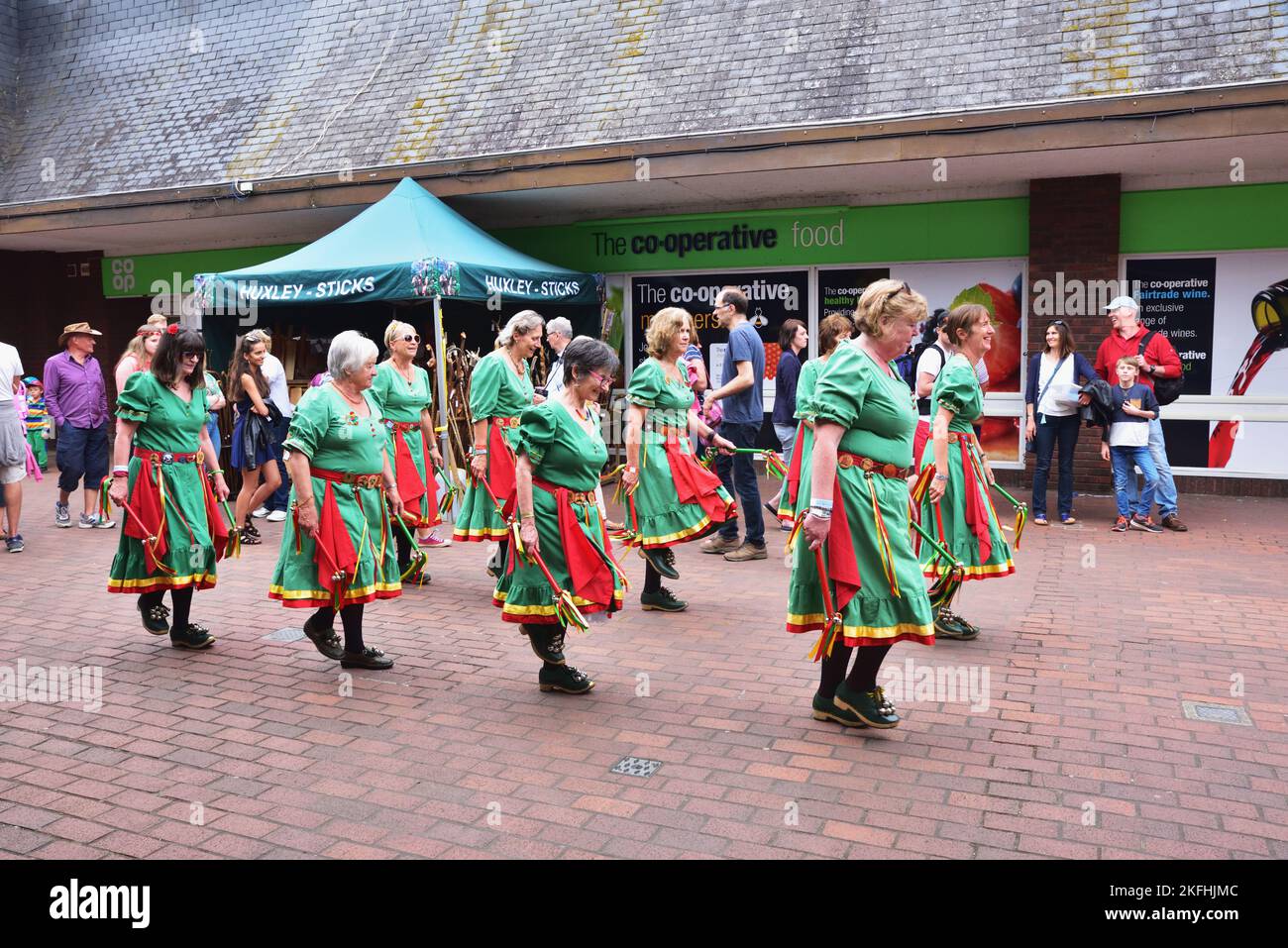 Oyster Girls A Dance Team From The Isle Of Wight Performing North West Morris Dancing At The