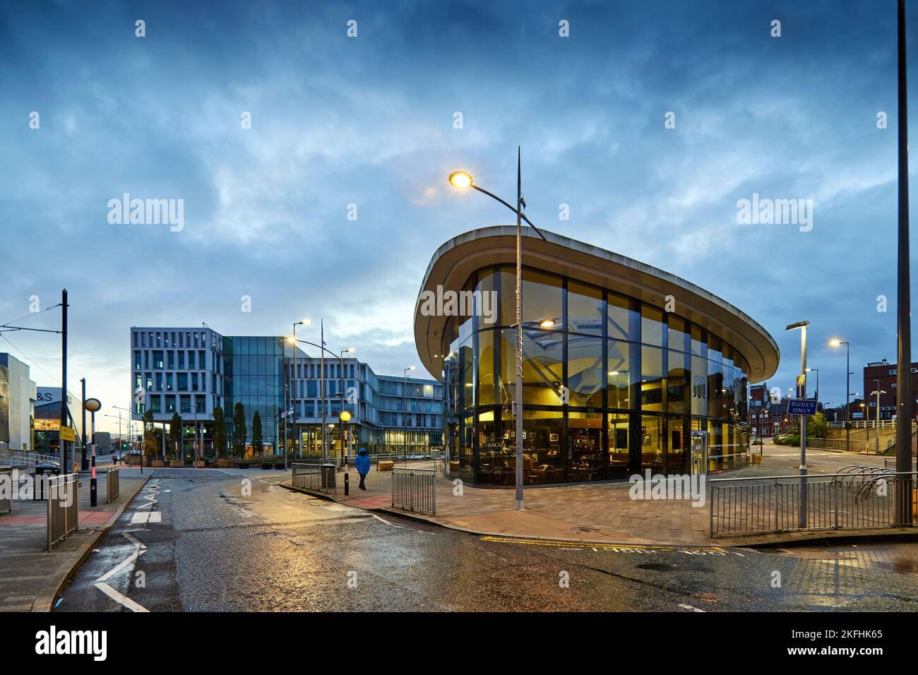 Rochdale in Greater Manchester, new bus station and council buildings ...