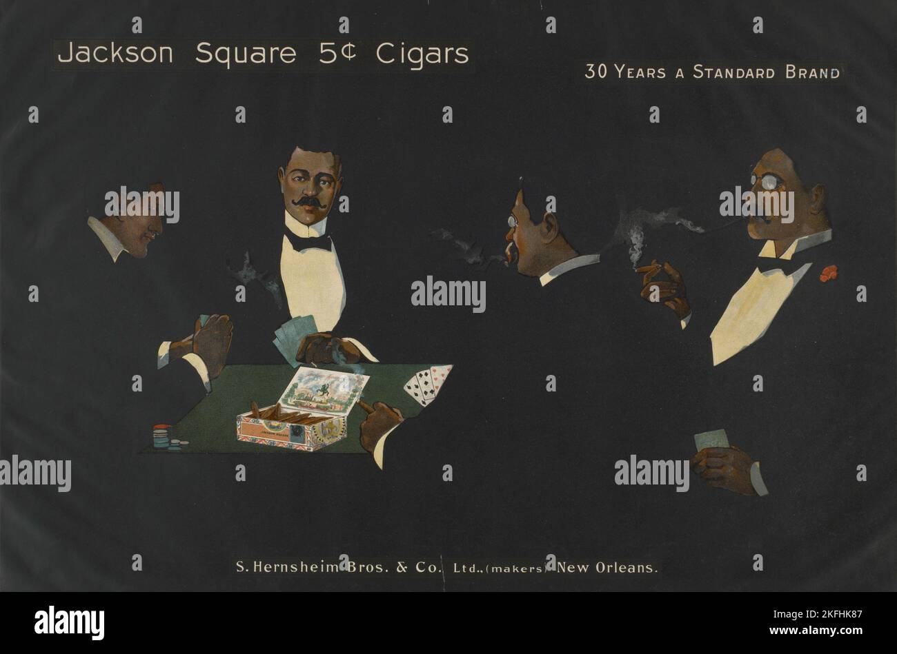 Jackson square 5¢ cigars, c1899 Stock Photo - Alamy