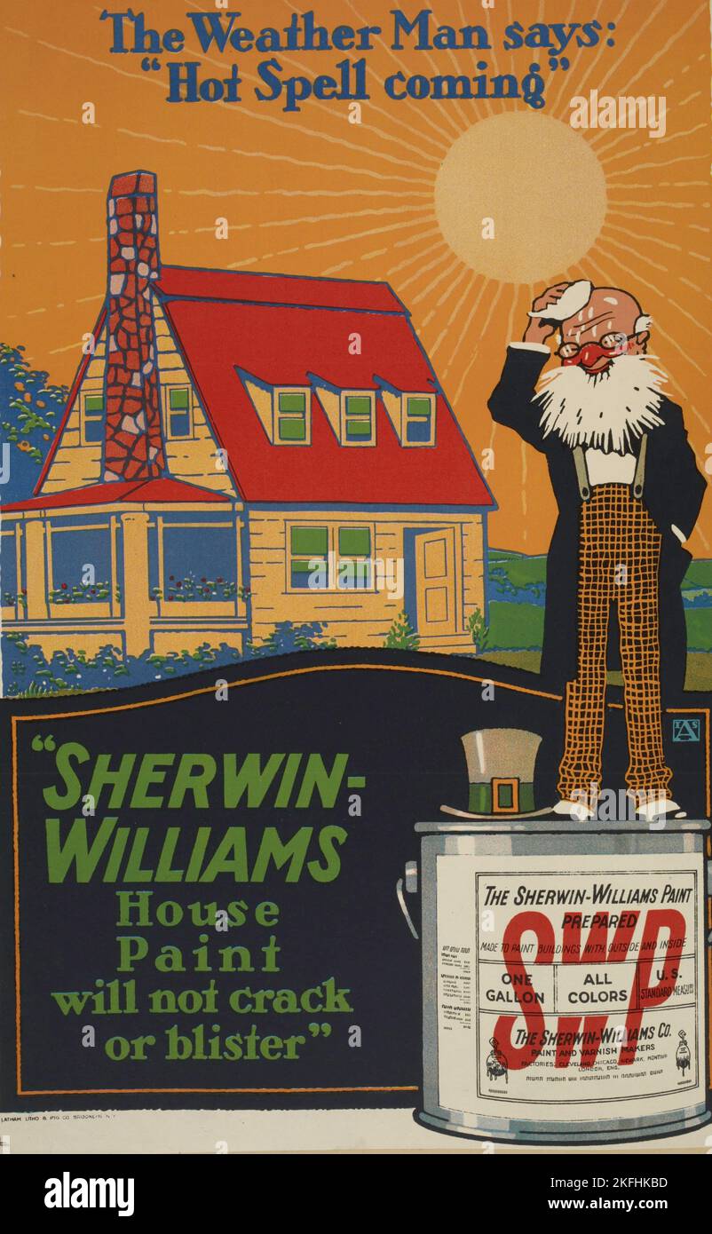 The weather man says: 'Hot spell coming. Sherwin-Williams house paint ...