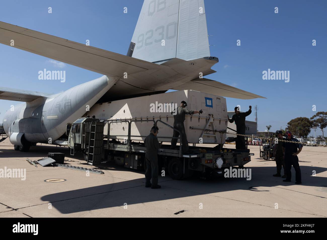 U.S. Marines unload the MQ-9A Reaper with Marine Unmanned Aerial ...