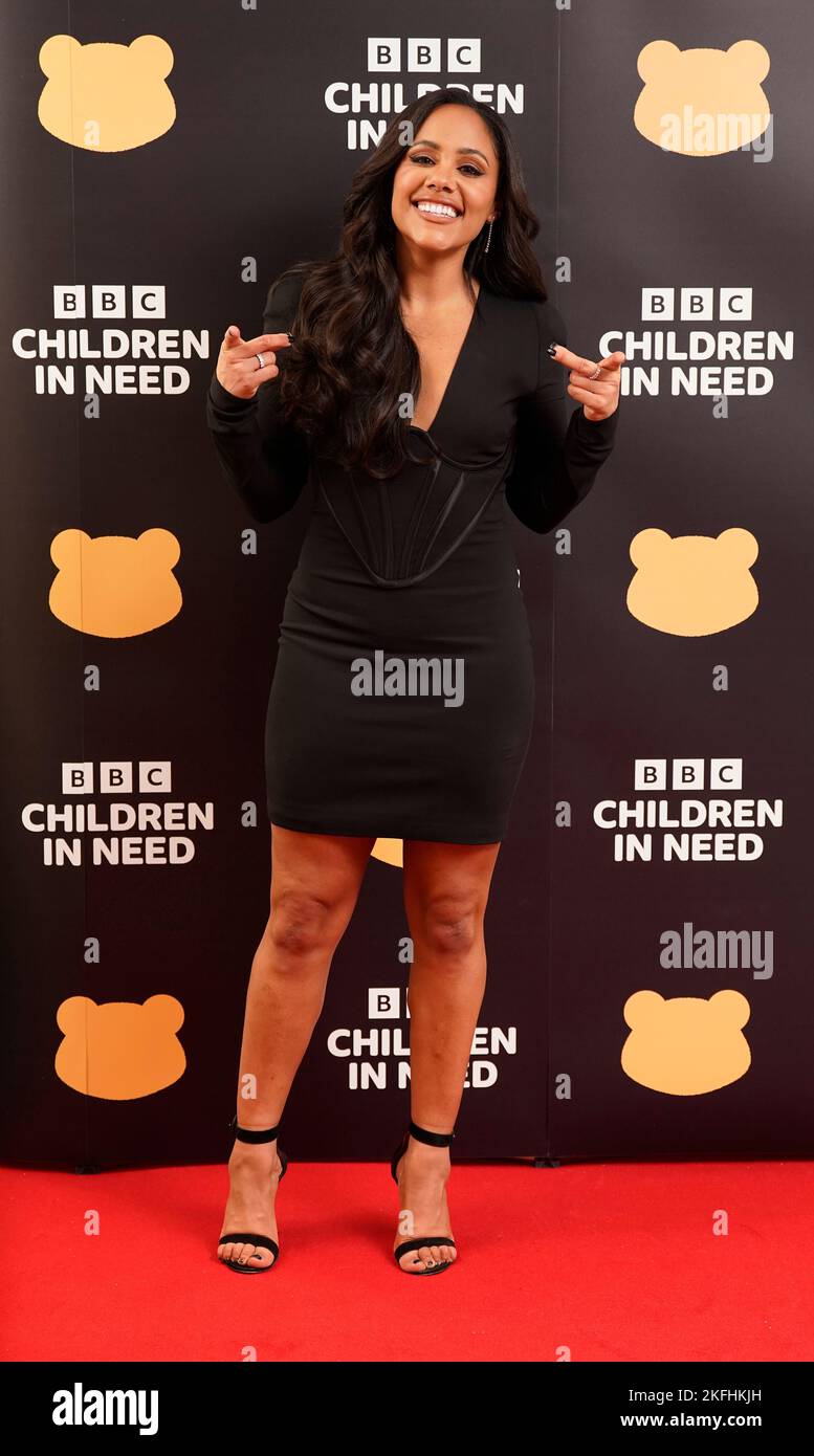 Alex Scott at the BBC Children In Need telethon at BBC Studios in ...