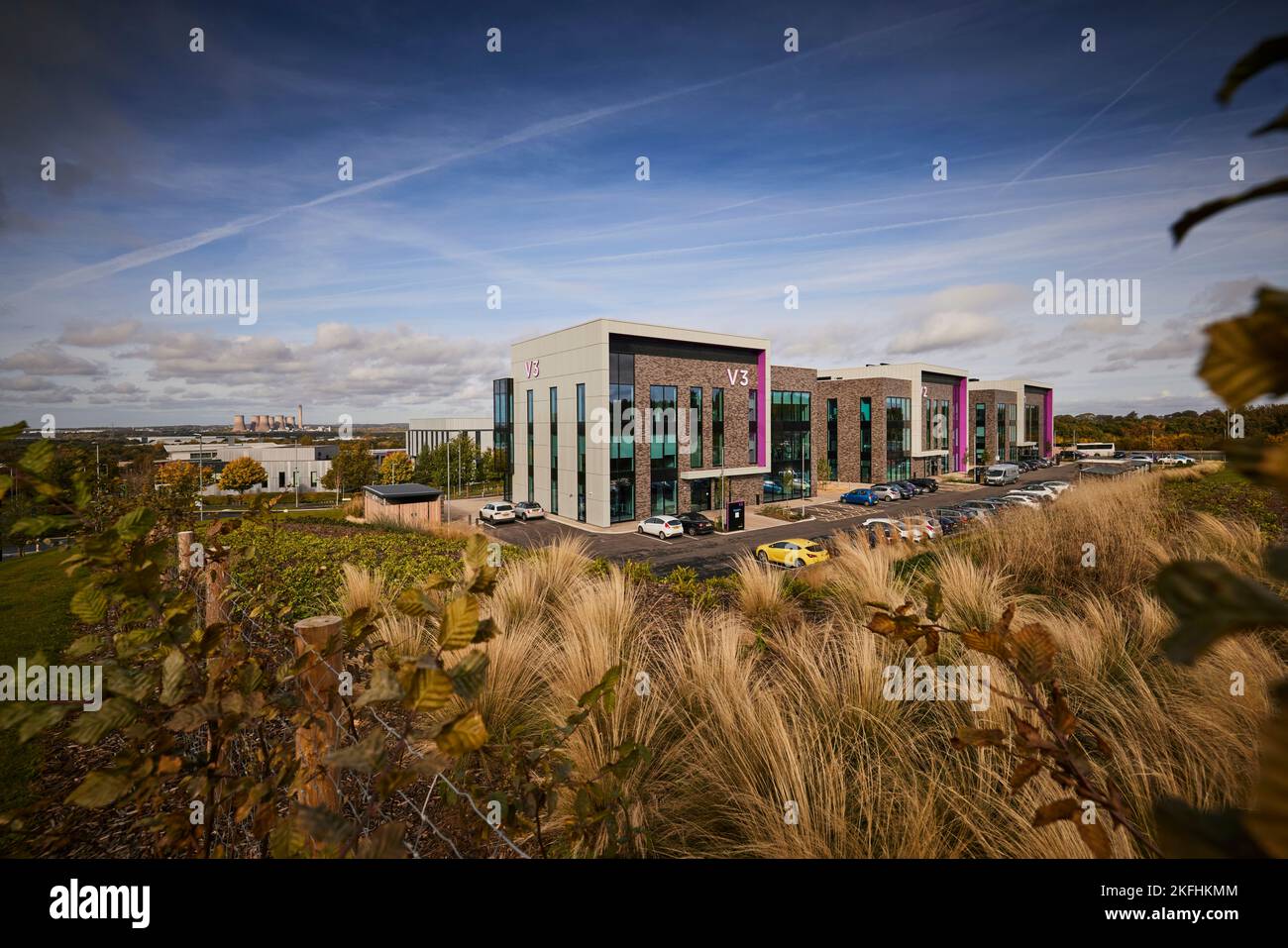 Sci-Tech Daresbury Enterprise Zone V1 V2 V3 offices Stock Photo - Alamy