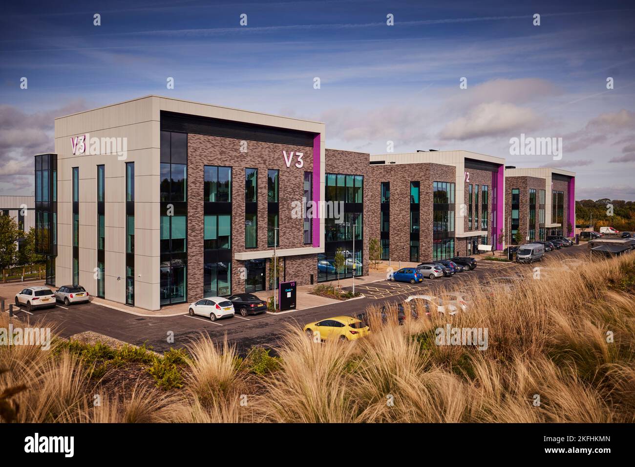 Sci-Tech Daresbury Enterprise Zone V1 V2 V3 offices Stock Photo - Alamy