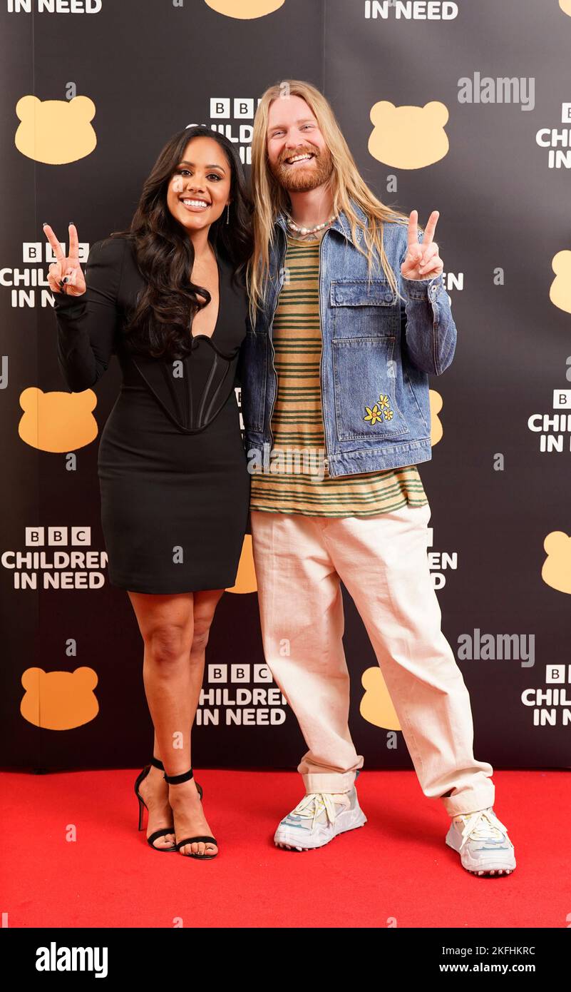Alex Scott and Sam Ryder at the BBC Children In Need telethon at BBC ...