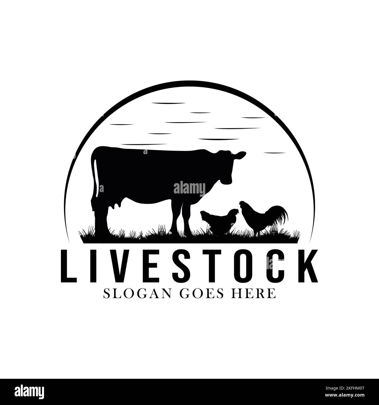 Vintage livestock logo inspiration. Farm animal design template. Vector ...