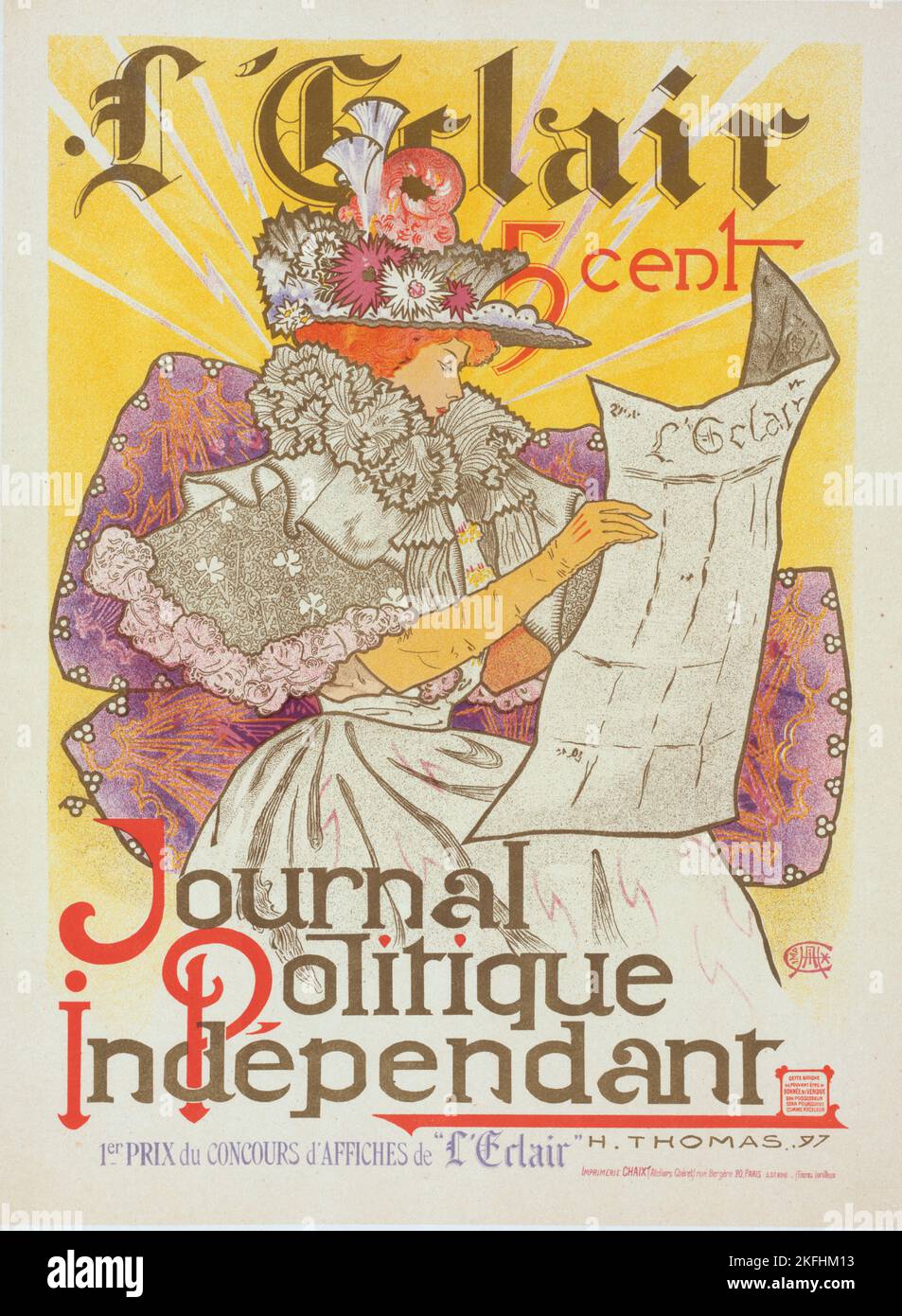 Vintage press print posters hi-res stock photography and images - Alamy